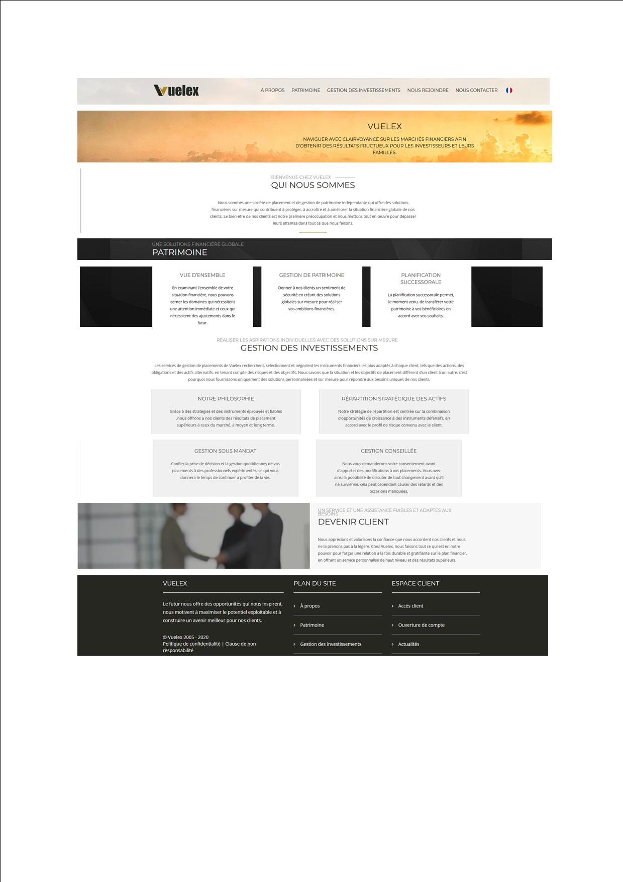 Les sites vuelex.com - belgius.com -hbginternational.com - cabanor.com ...
