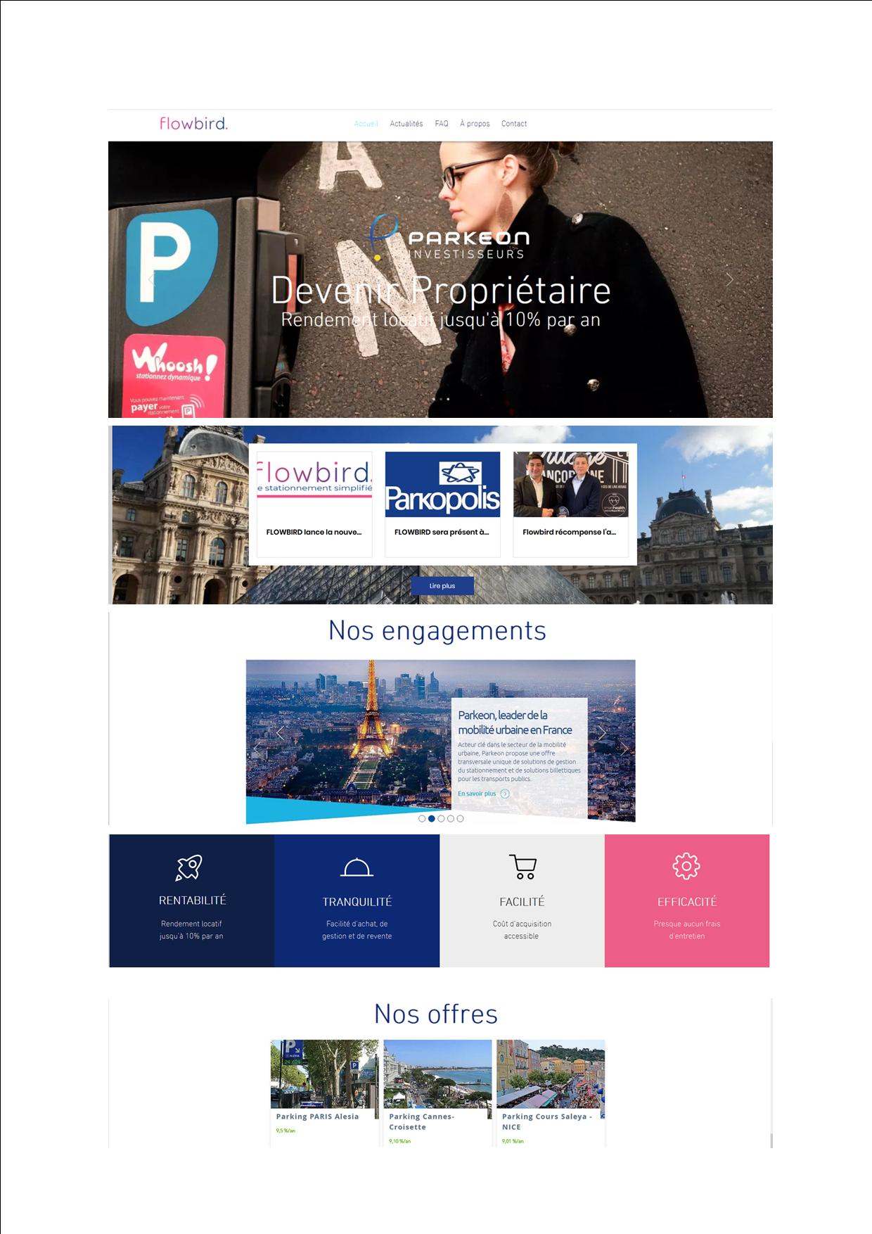 Les sites parkeoninvest.com - parkeon-invest.fr - parkeon-flowbird.fr ...