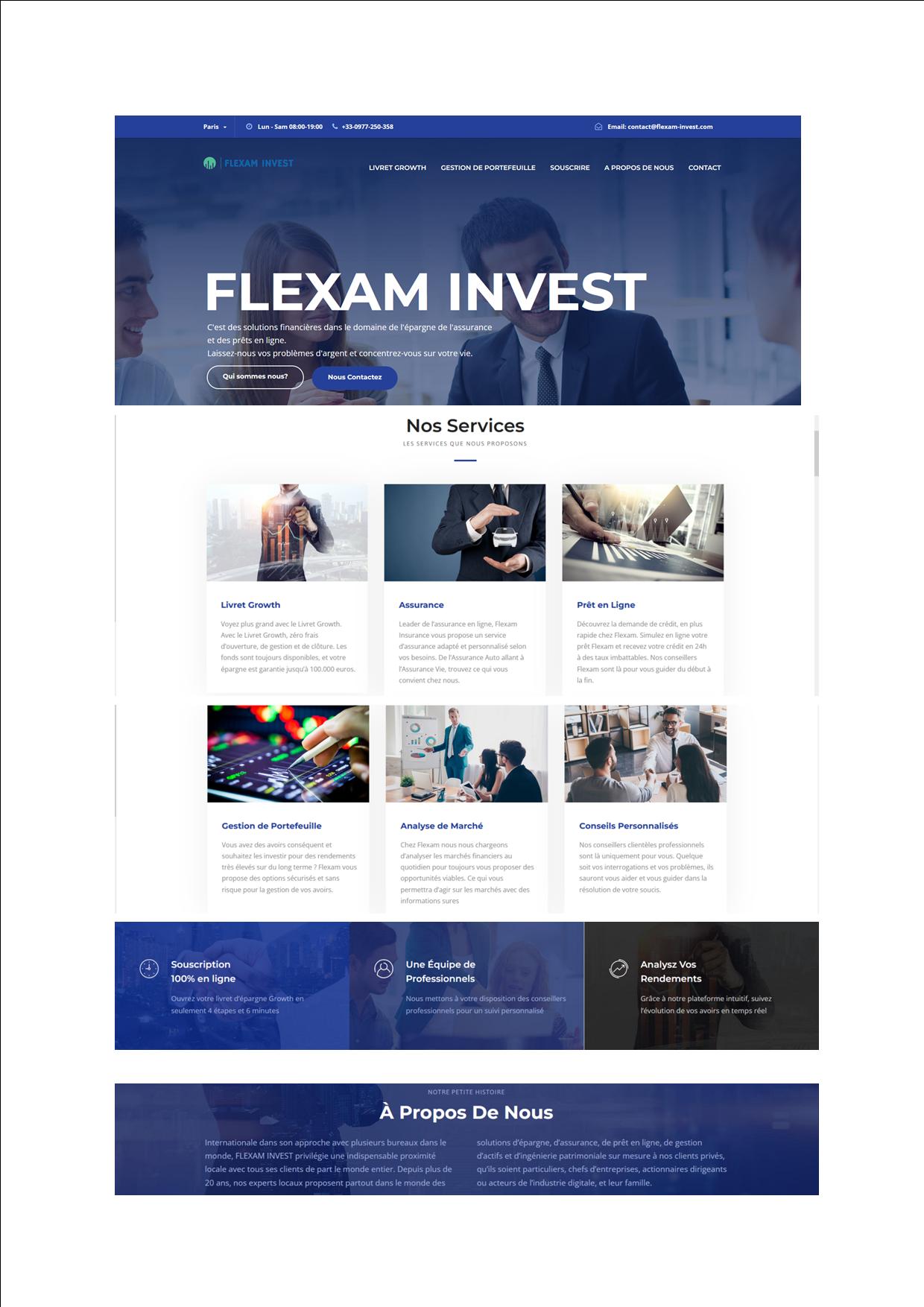 Le site flexam-invest.co - ADC France
